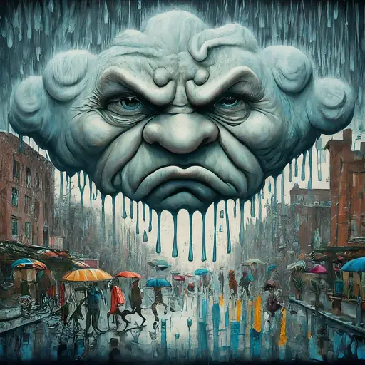 Grumpy Cloud's Rainy Tantrum